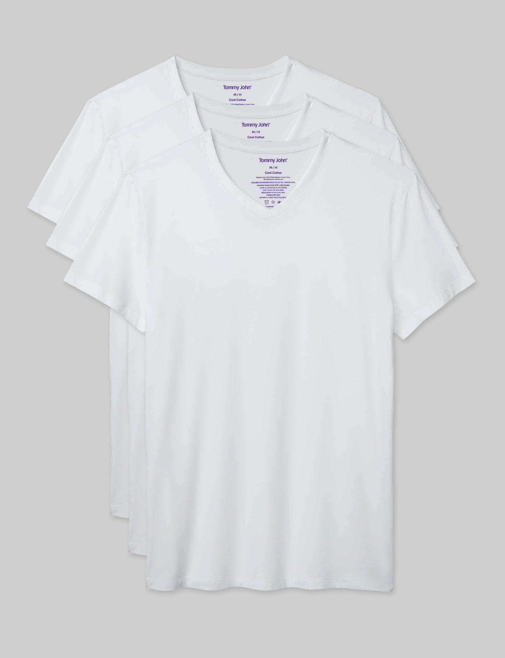 Cool Cotton High V-Neck Modern Fit Undershirt (3-Pack) – Tommy John